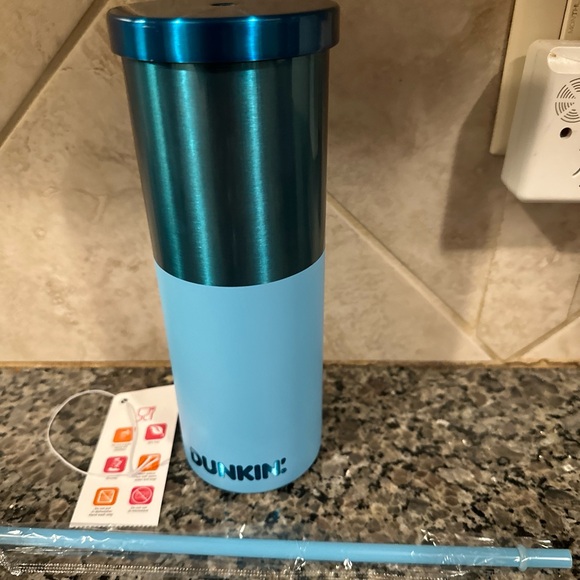 Dunkin | Dining | Dunkin Donuts 2oz Tumbler Shiny Matte Turquoise ...